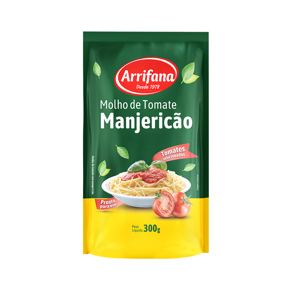 MOLHO DE TOMATE MANJERICAO 300g - Arrifana